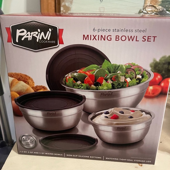 Parini | Kitchen | Parini 6 Pcs Stainless Steel Mixing Bowl Cooking ...